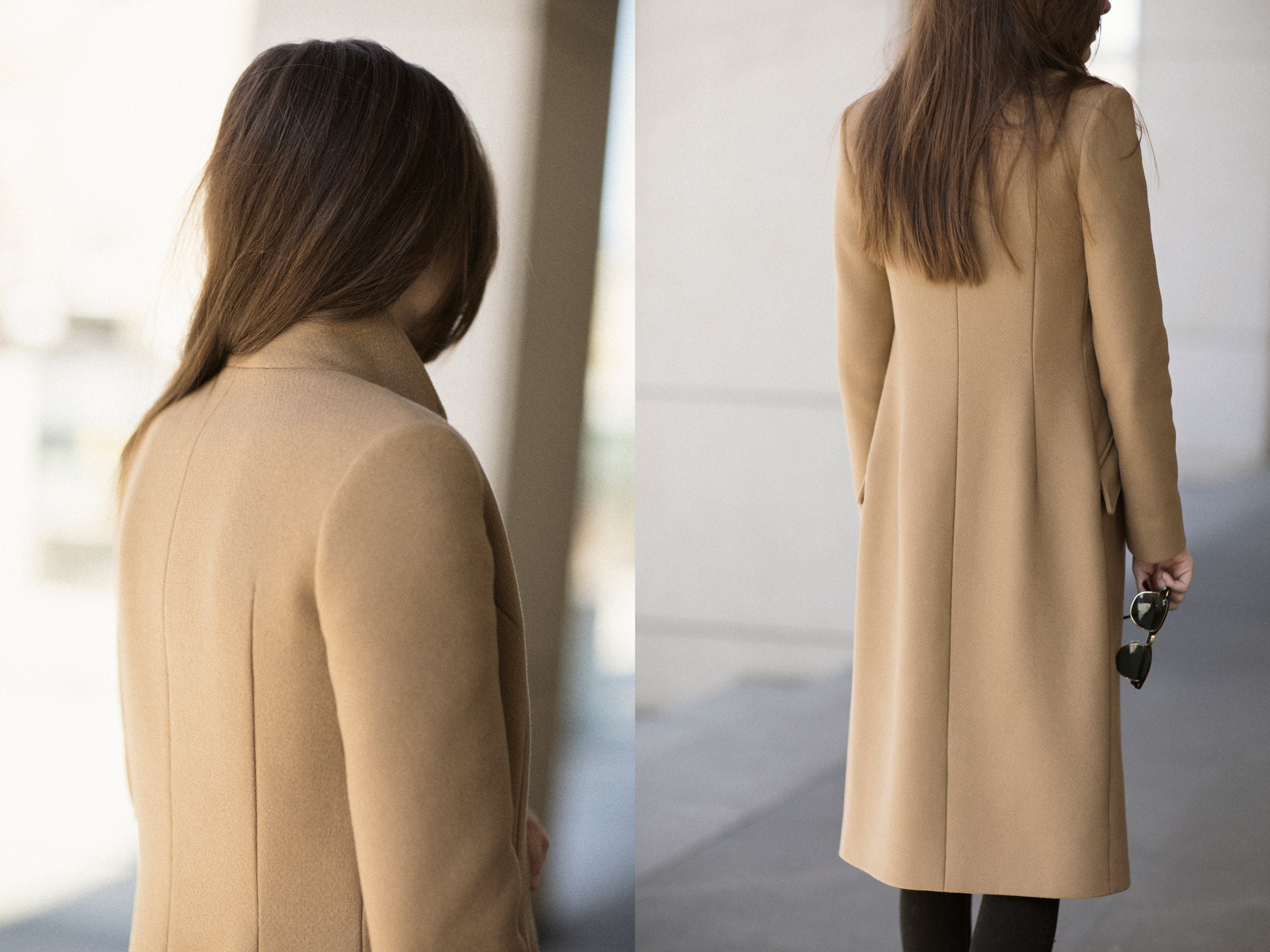 Wool Camel Coat / Warm Fitted Coat/ Autumn Wool Coat // - Etsy Australia