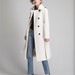 Ivory Wool Coat / Cream Wool Trench Coat/ Double-breasted - Etsy