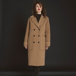 Autumn Camel Wool Coat / Woman Wool Coat / Winter Wool Overcoat / Fall ...