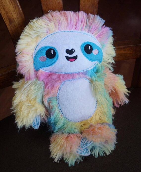 Rainbow Sloth Plush Toy | Etsy