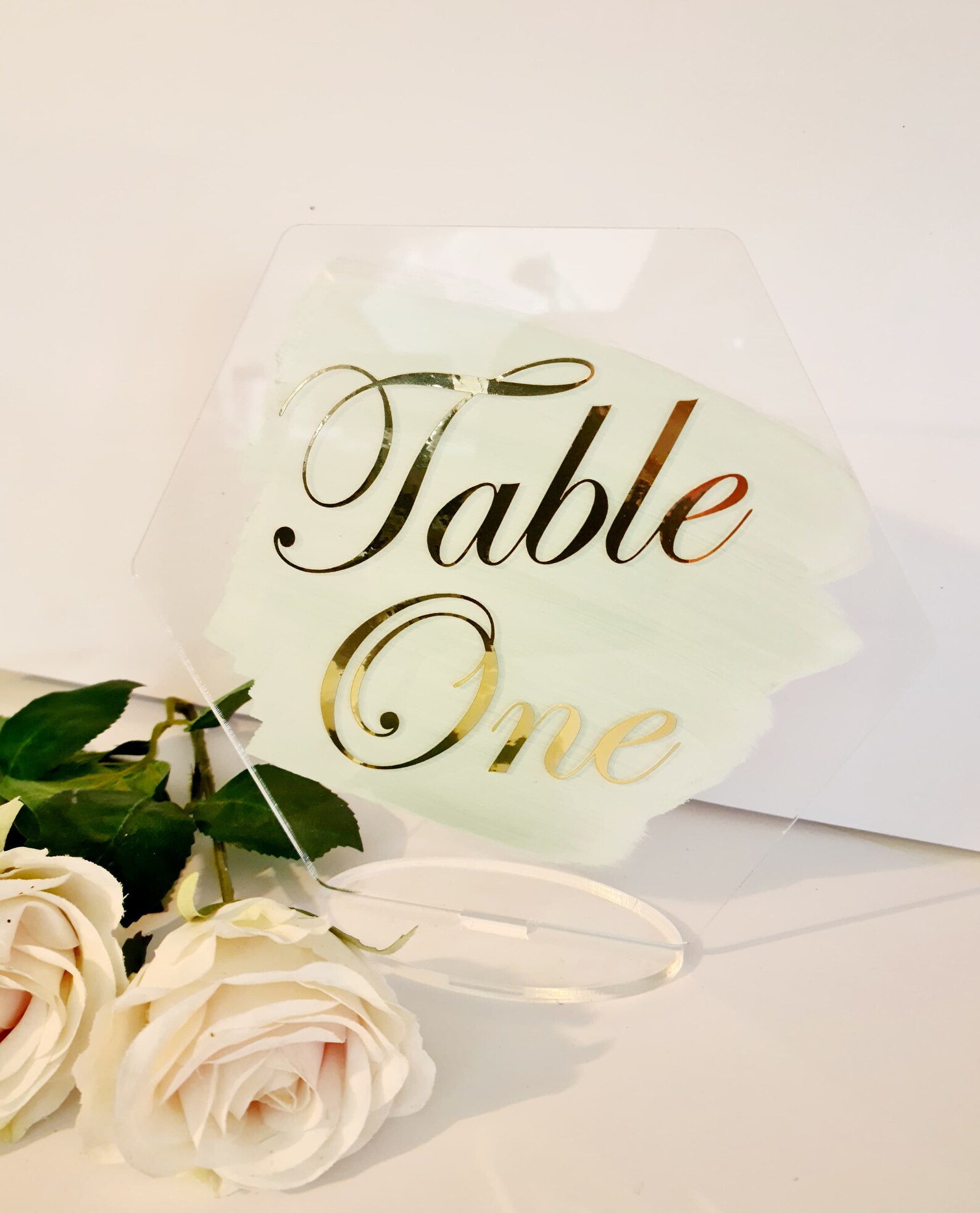 Acrylic Table Numbers Clear Acrylic 15cm Hexagon Table | Etsy UK