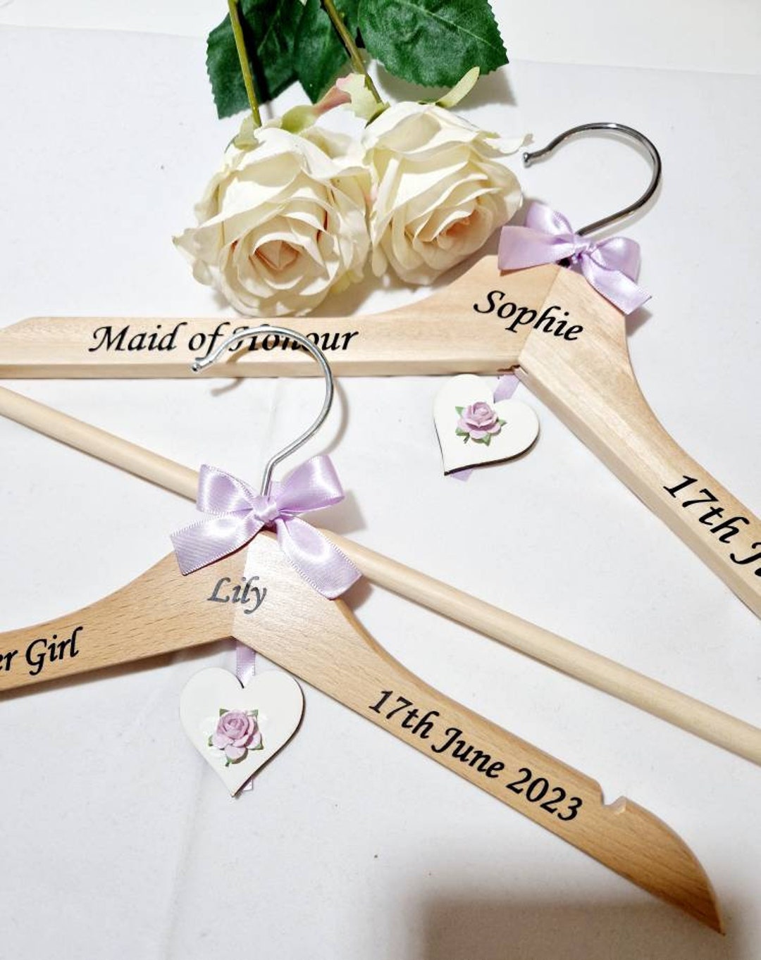 Personalised Wedding Hangers, Bridesmaid Gift, Custom Bridal Party ...