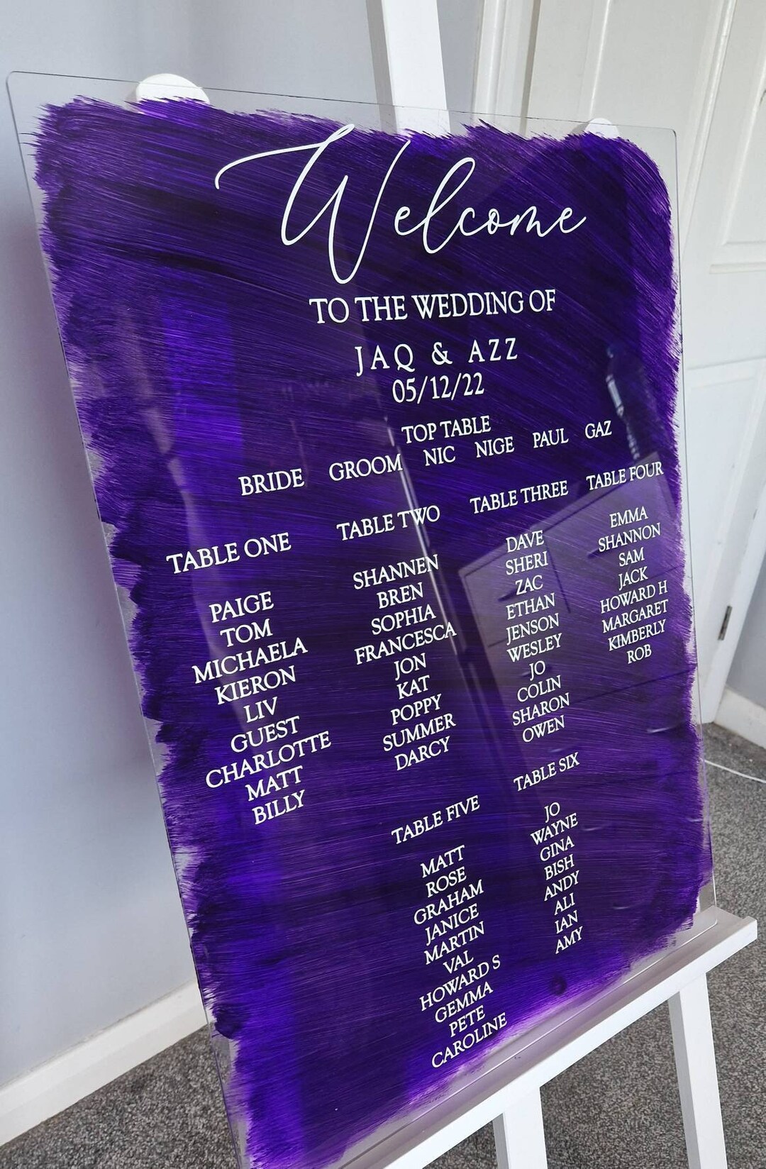 Wedding Table Seating Plan, Seating Chart, Seating Sign, Seating ...
