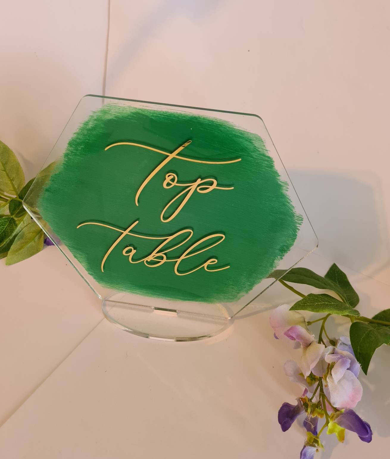 Acrylic Table Numbers Clear Acrylic 15cm Hexagon Table - Etsy UK