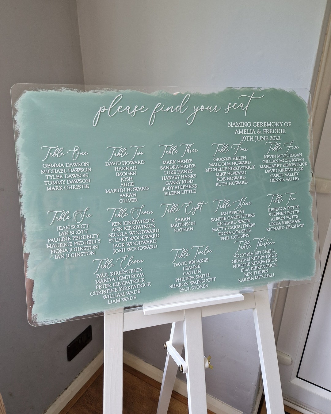 A1 A2 A3 Acrylic Wedding Table Plans Clear Acrylic Table - Etsy