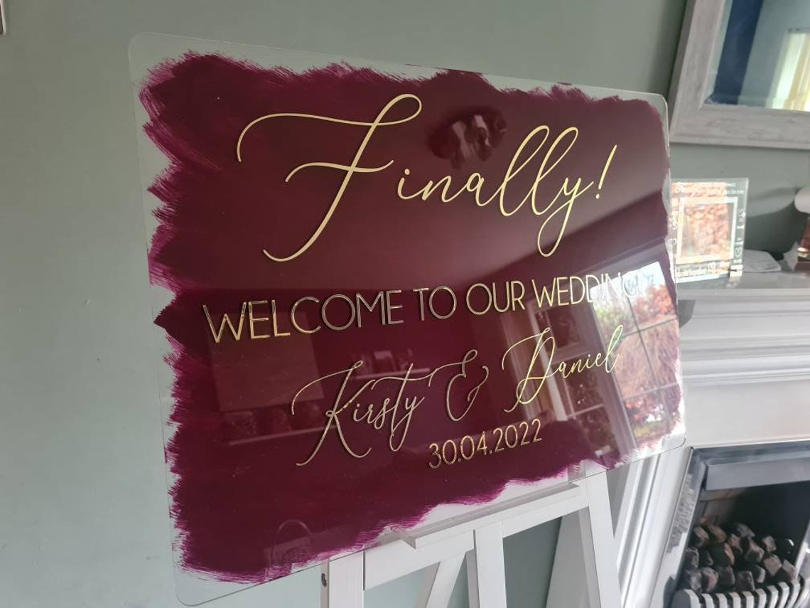 A2 Acrylic Welcome Sign A2 Table Plan Acrylic Wedding - Etsy