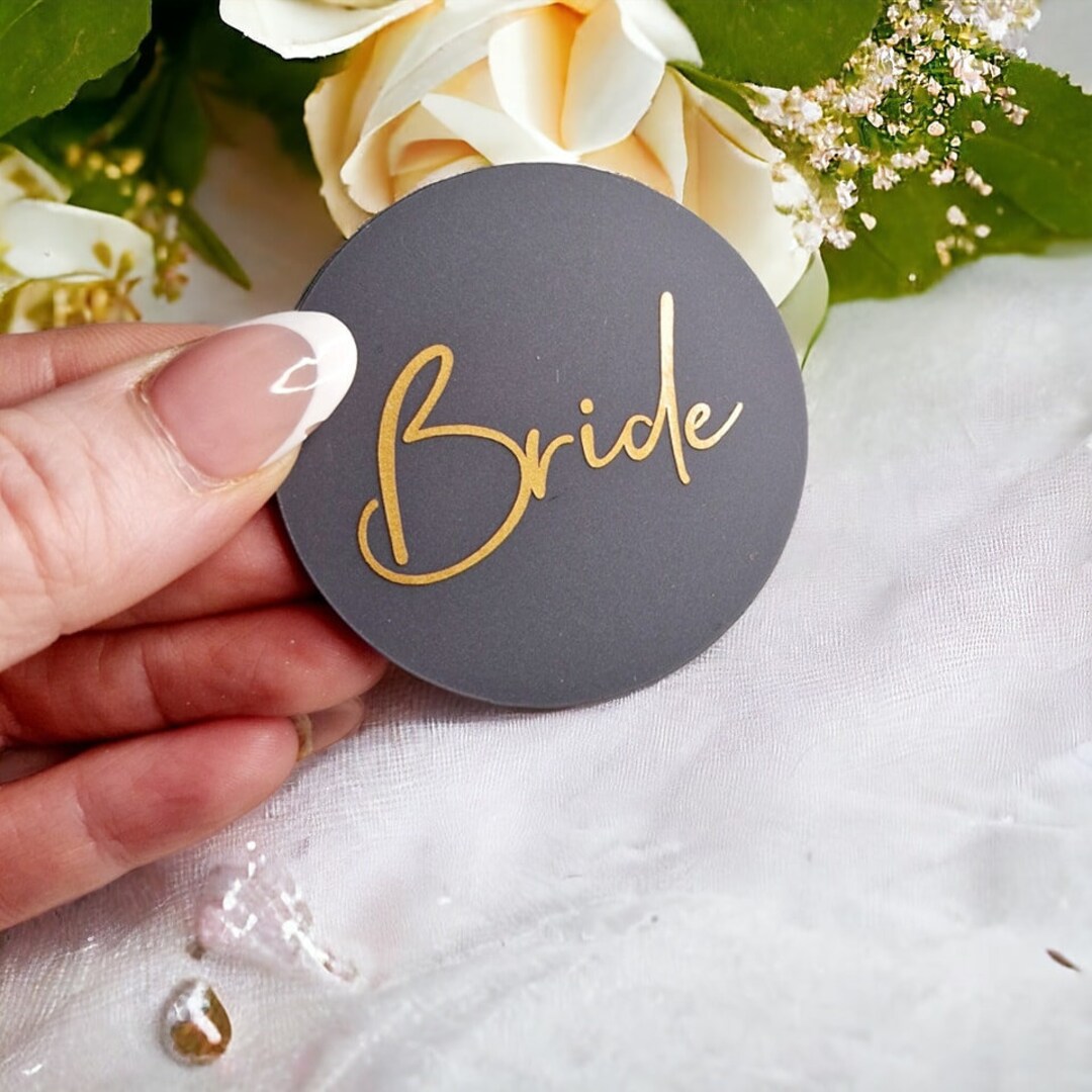 7.4cm Colour Acrylic Wedding Name Card, Circle Style, Colour Acrylic ...