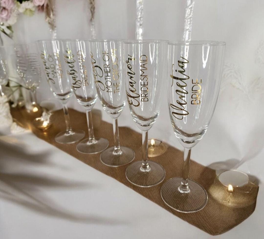 DECAL ONLY Vinyl Stickers, Vinyl for Champagne Flutes, Wine Glass Vinyl ...