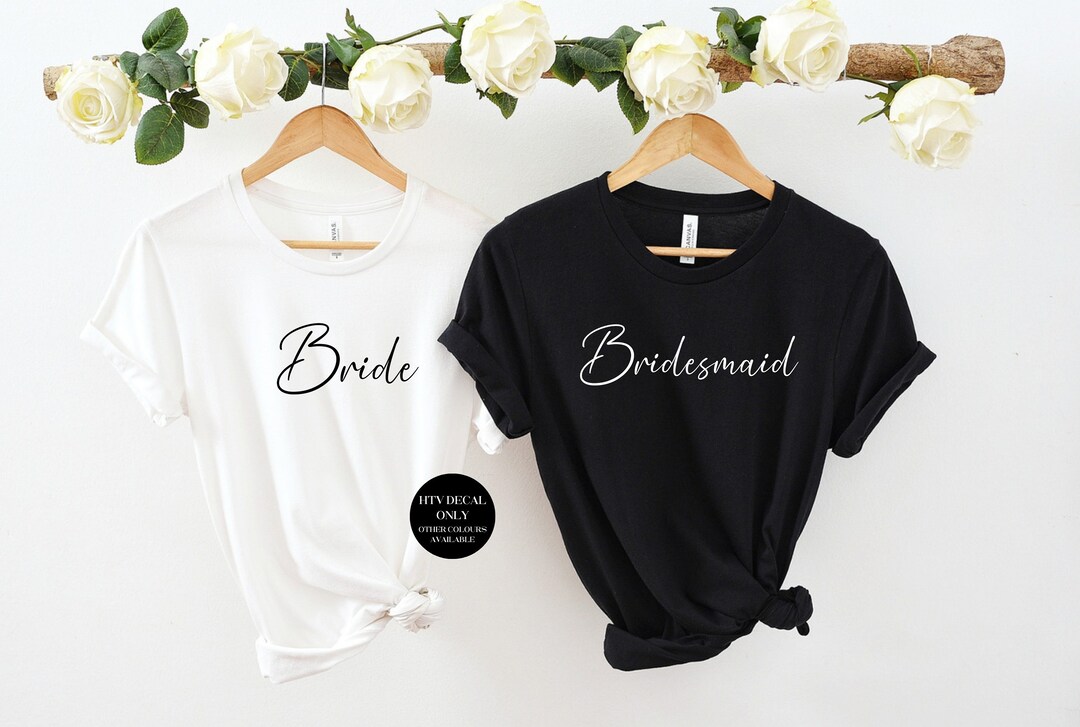 VINYL DECAL ONLY, Iron on Vinyl Names, Wedding Robe Heat Transfer Vinyl ...