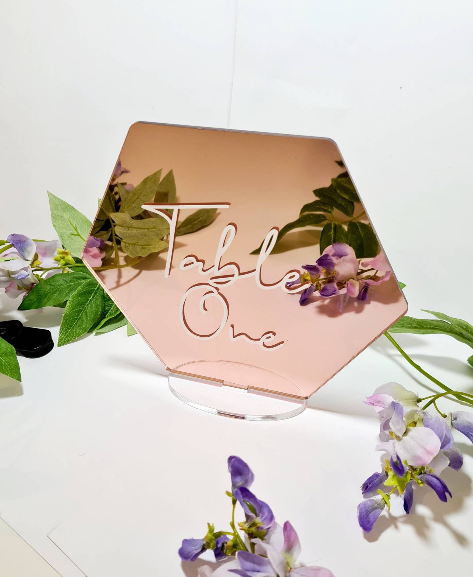 Rose Gold Silver Mirrored Acrylic Table Numbers Table Plan - Etsy UK