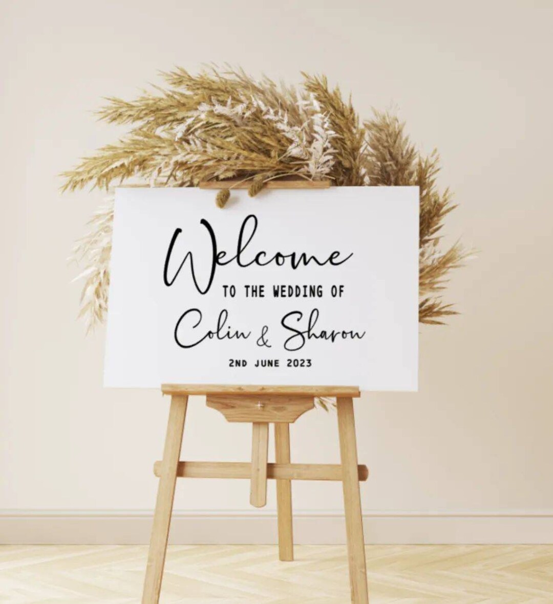 A2 Welcome Sign, A2 Wedding Sign, A2 Acrylic Wedding Sign, A2 Colour ...