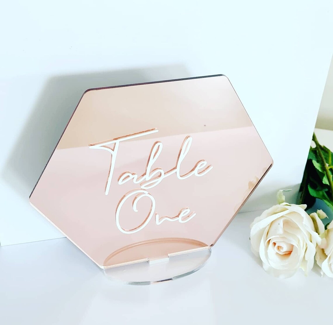 Rose Gold Silver Mirrored Acrylic Table Numbers Table Plan - Etsy UK