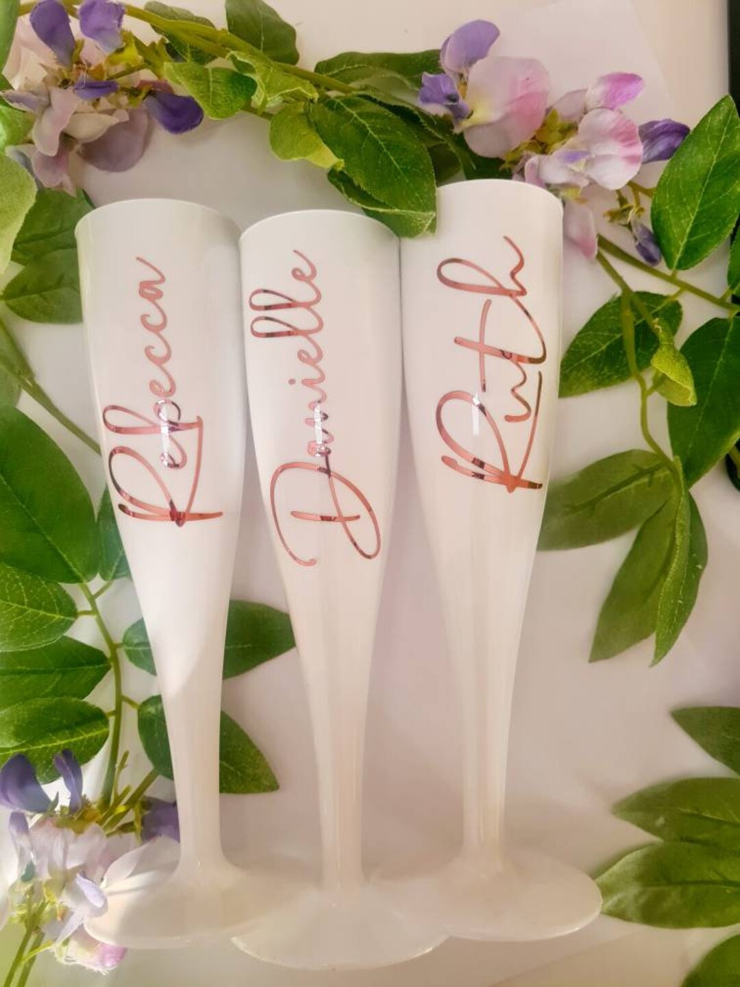 Biodegradable Champagne Flutes White Plastic Champagne - Etsy