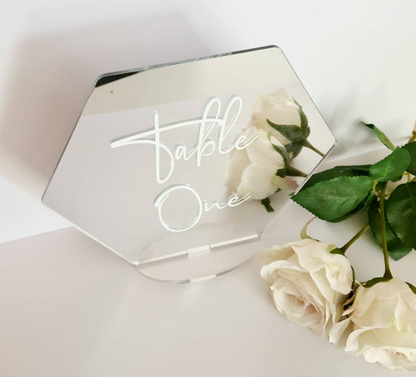 Rose Gold Silver Mirrored Acrylic Table Numbers Table Plan | Etsy UK