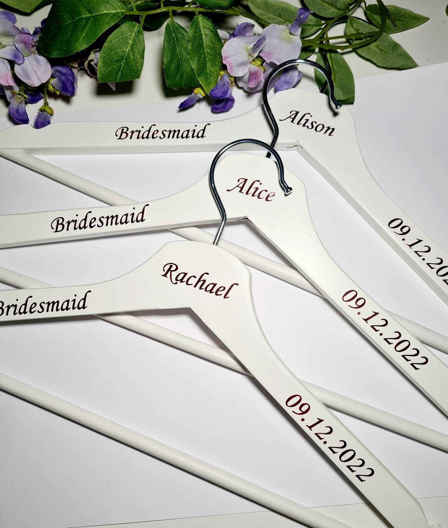 Personalised Wedding Hangers, Bridesmaid Gift, Custom Bridal Party ...