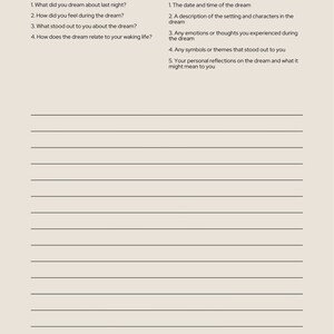 Digital/printable Dream Journal - Etsy