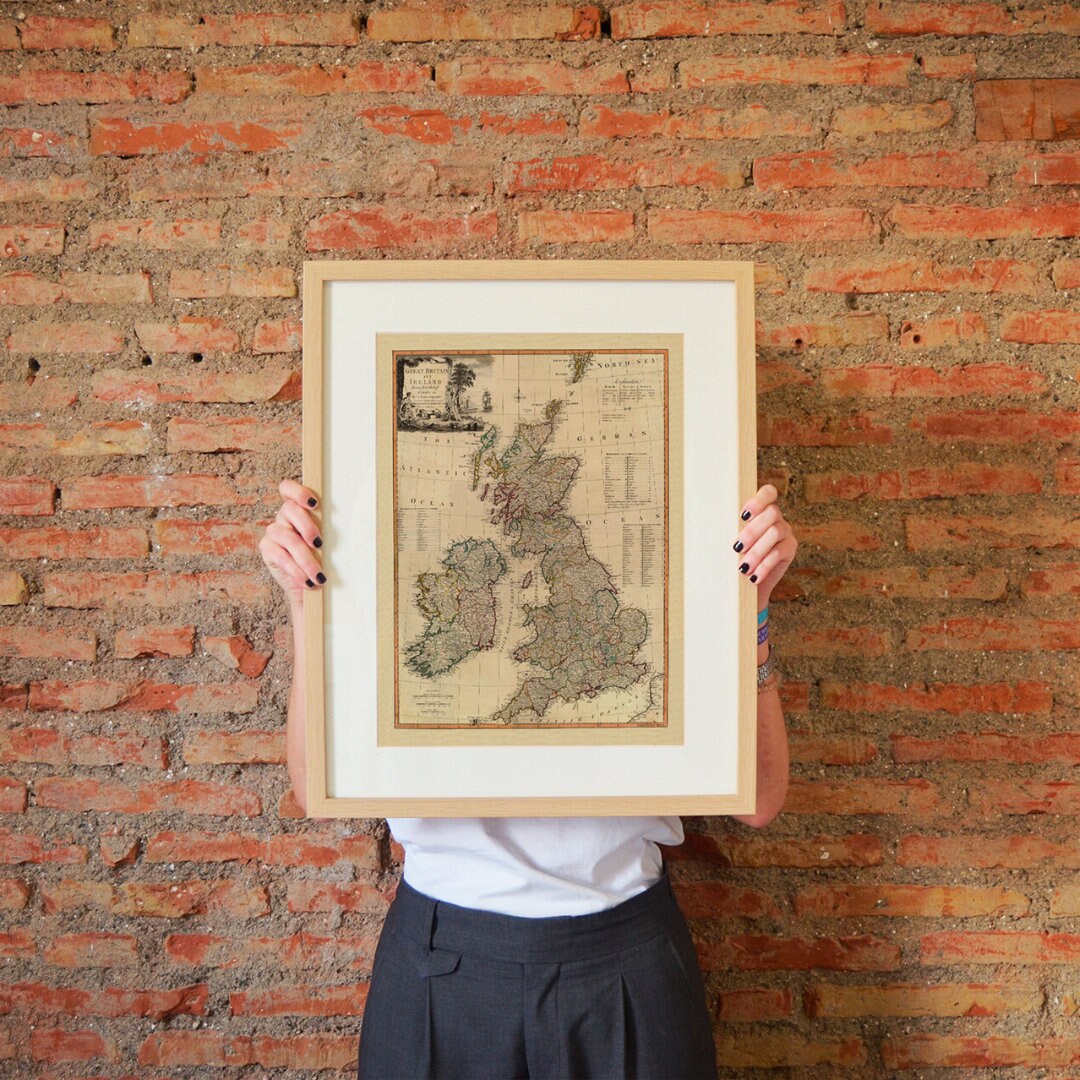 GREAT BRITAIN & IRELAND Map 1794. Old Map Reprint. Linen - Etsy