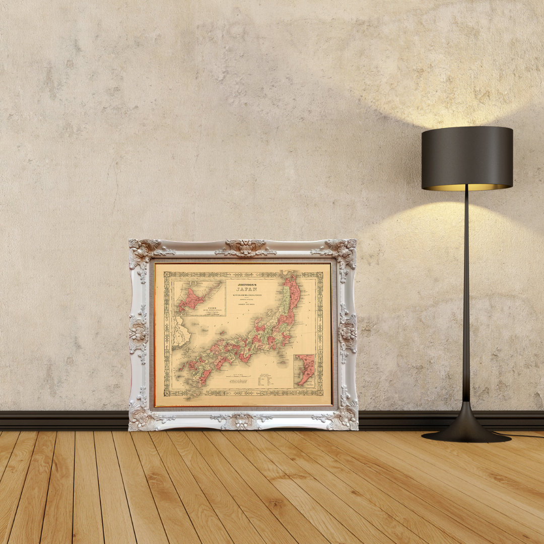 JAPAN MAP 1864. Old Map Reprint. Linen Backed Folded Map. - Etsy