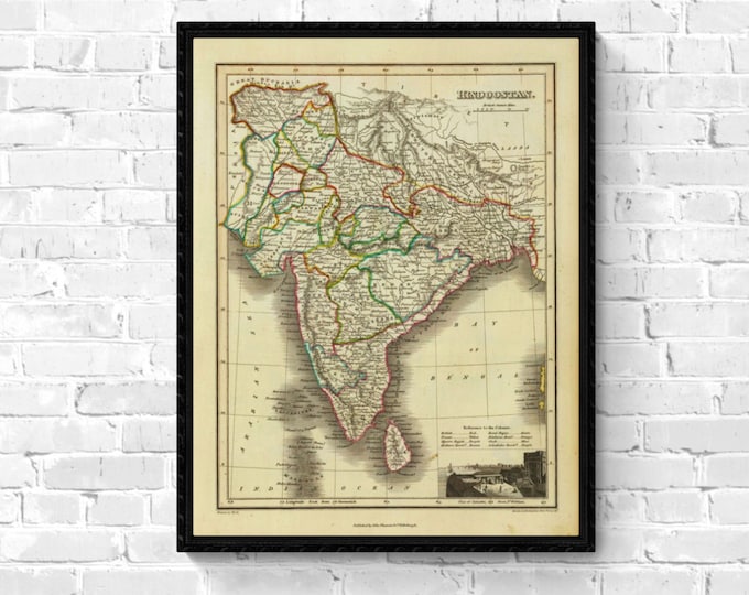 1891 SOUTHERN INDIA MAP Antique India Map Indian History, Cartography ...