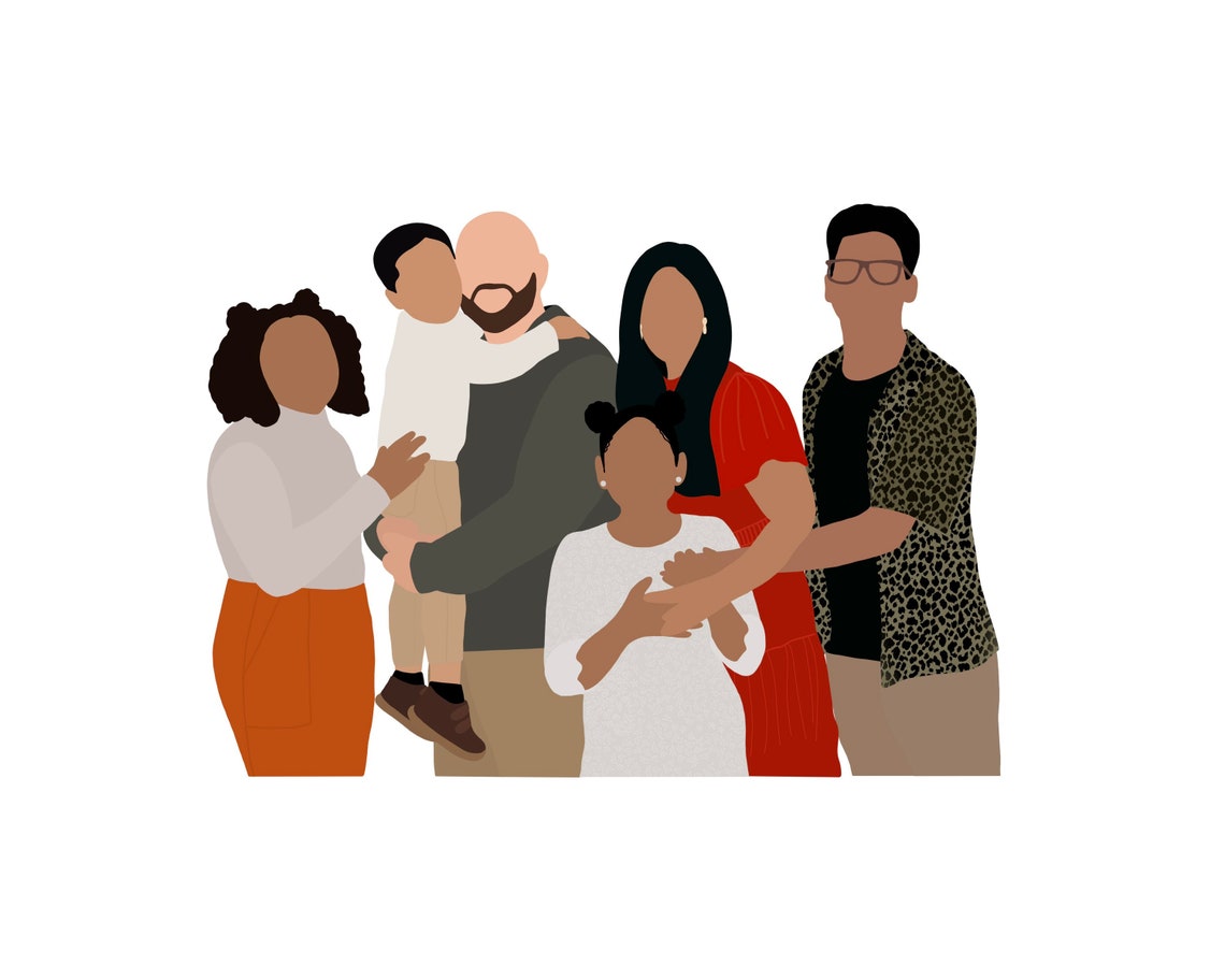 Digital Portraits Custom Faceless Portrait Digital Drawing - Etsy