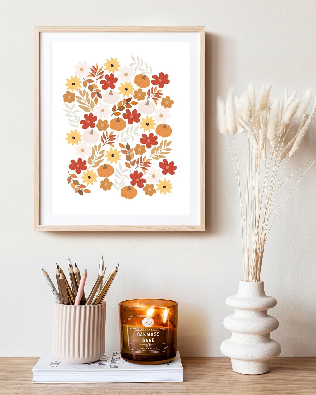 Fall Prints | Autumn Digital Prints Bundle | Floral Fall Print ...
