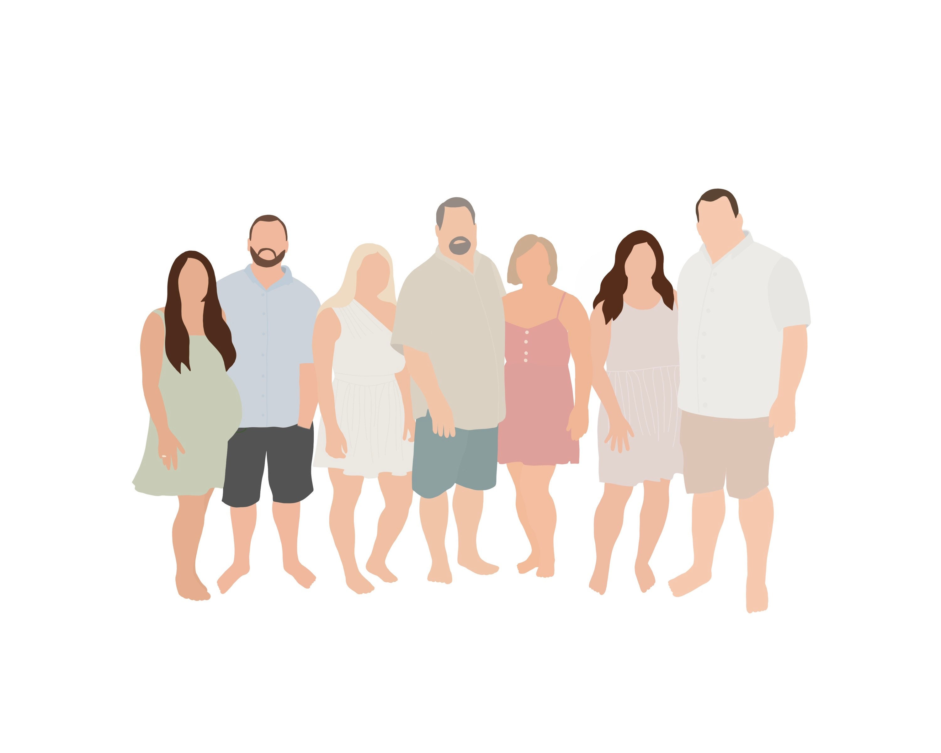 Digital Portraits Custom Faceless Portrait Digital Drawing - Etsy