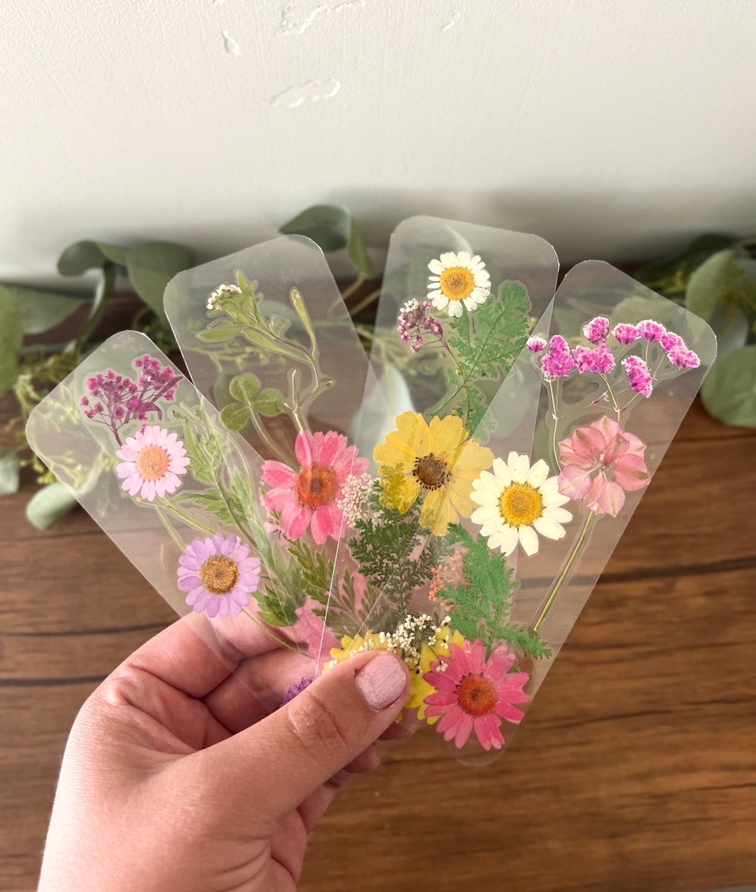 Wildflower Pressed Flower Bookmark: Handmade Bookish Gift - Etsy