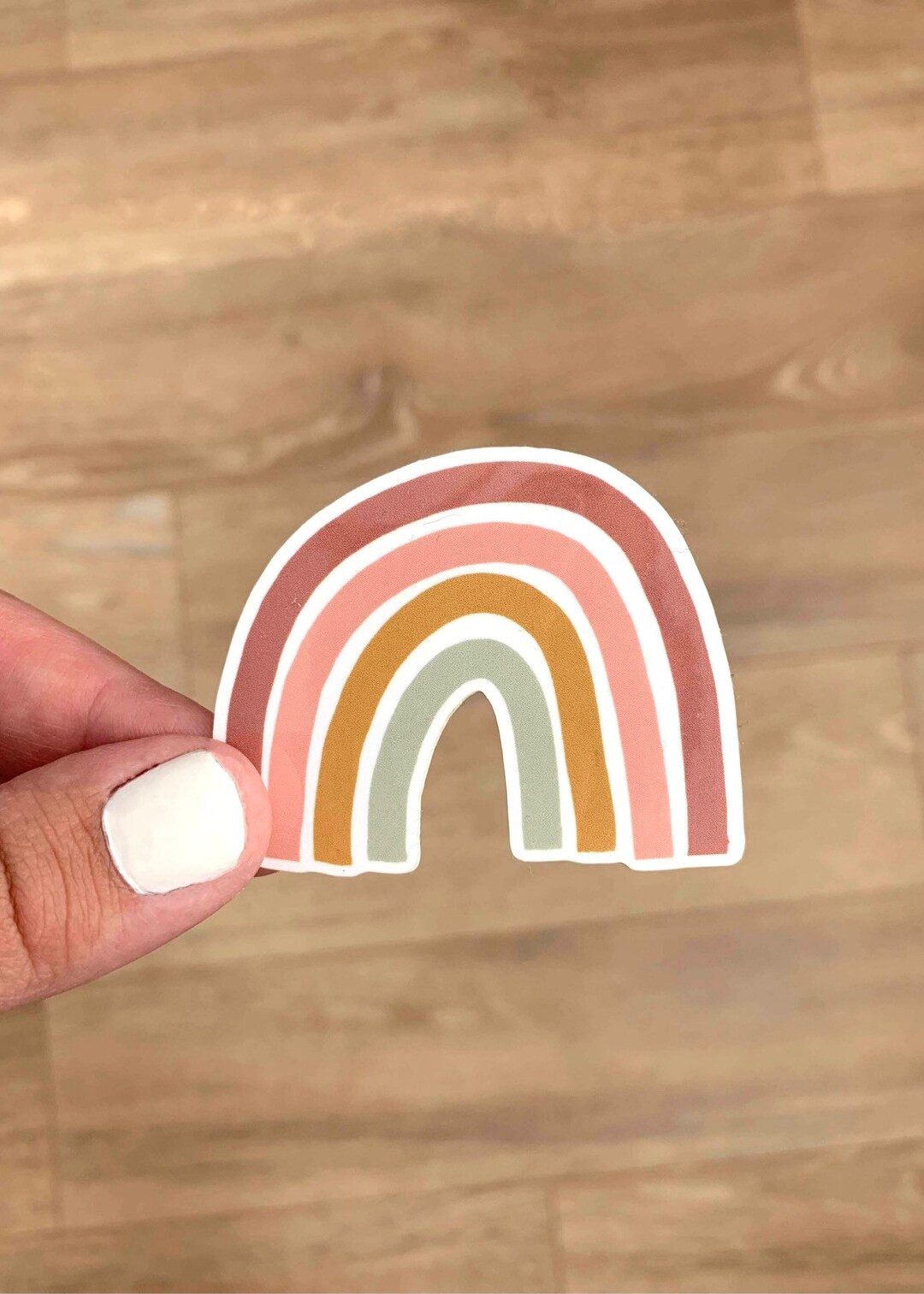 Boho Rainbow Vinyl Sticker: Laptop, Water Bottle Die Cut Decal - Etsy