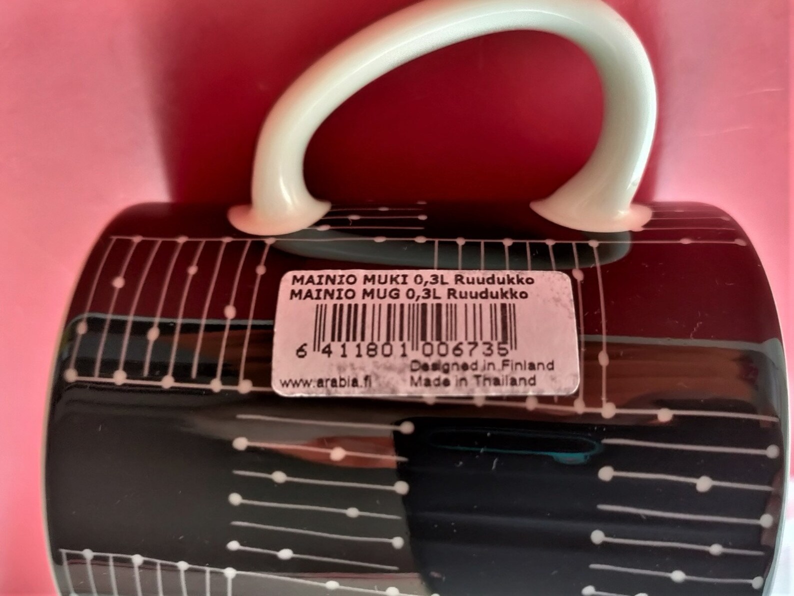 Arabia Finland: One SARASTUS RUUDUKKO Mug, Made According to Mainio ...