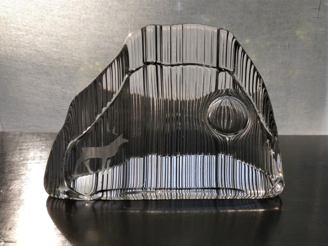 Iittala: One Handmade Glass Paperweight KUUTAMO TUNTURILLA, Designed by ...