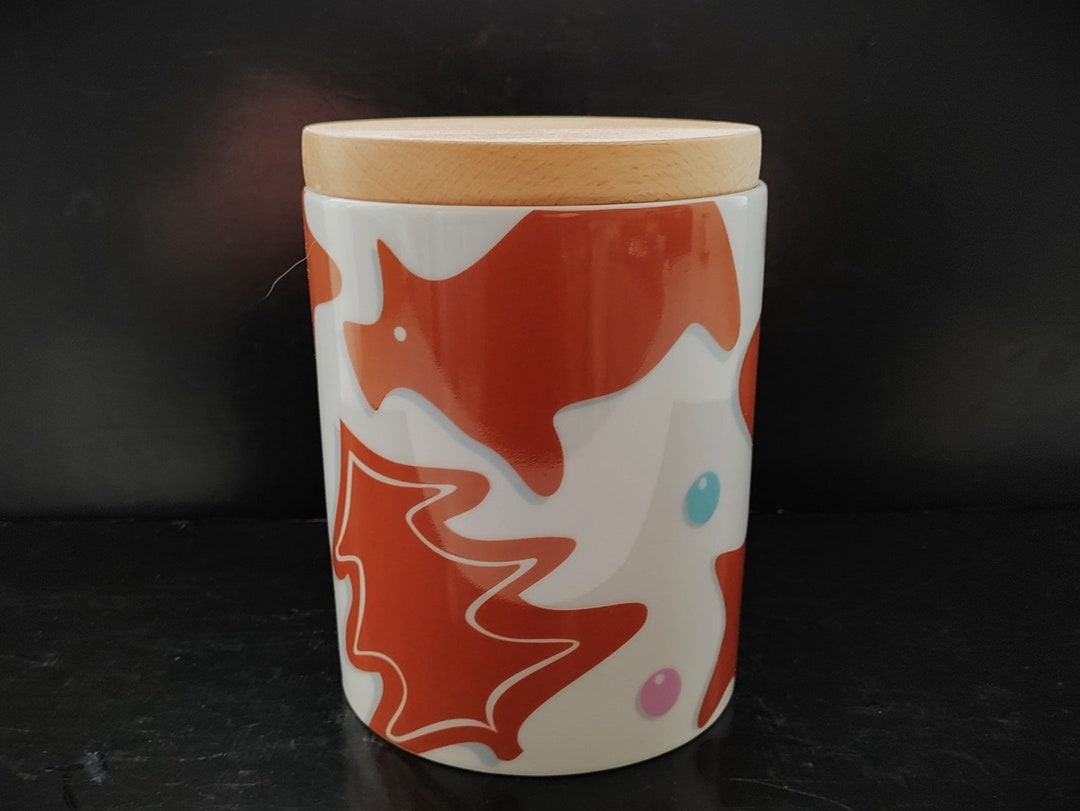 Arabia Finland: One PIPARIT JA PASTILLIT Ceramic Container With Wooden ...