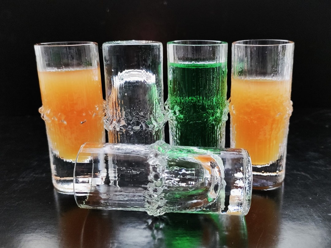 Iittala: Four NIVA Series Handmade Tall and Narrow Shot - Etsy