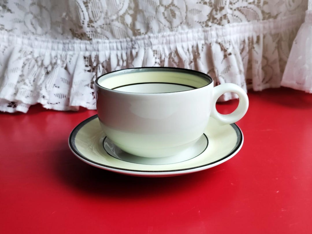Arabia Finland: Four VERANDA Series Coffee Cups and Four Saucers ...