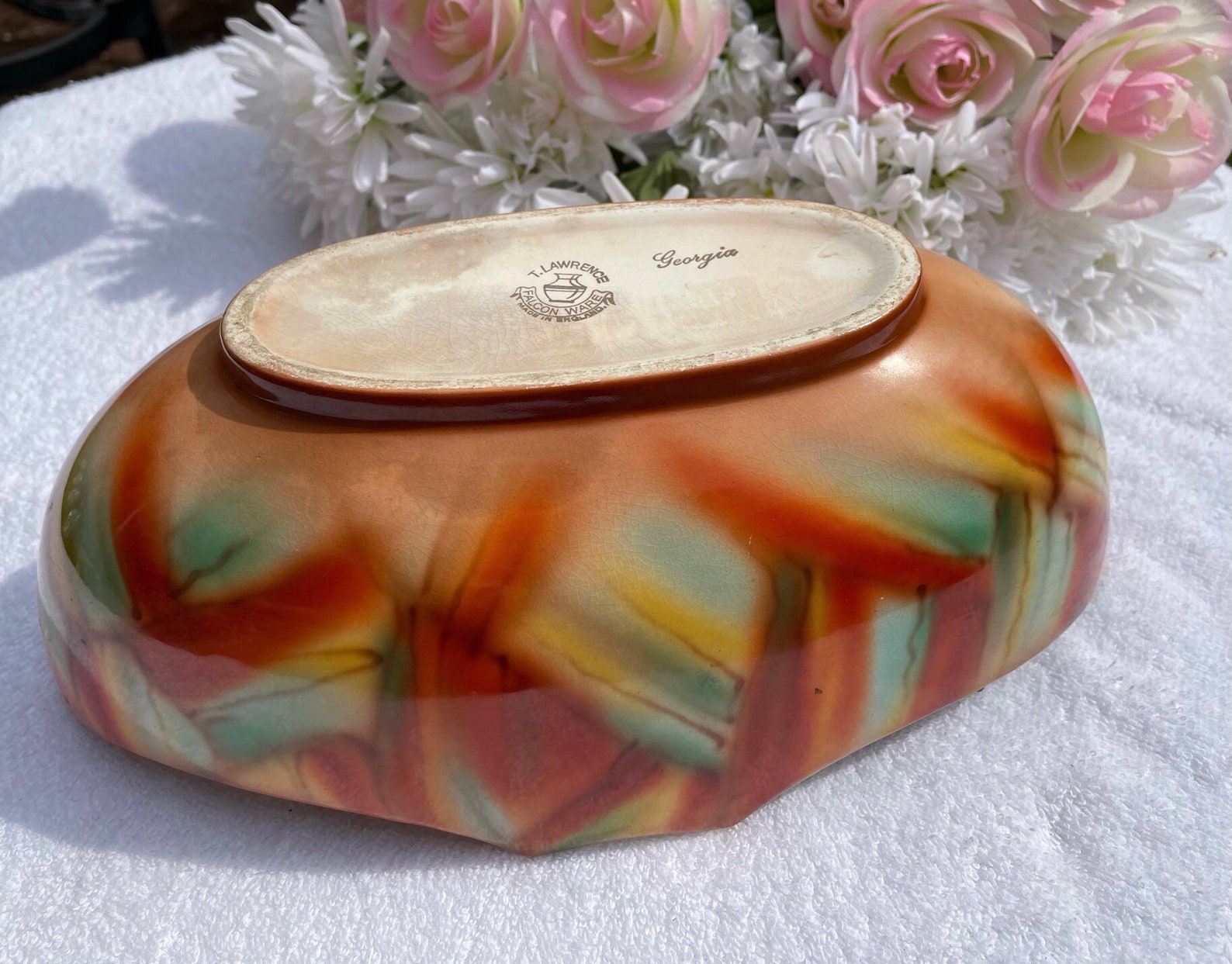 Falcon Ware T Lawrence Boat Shaped Vase/bowl With Original - Etsy UK