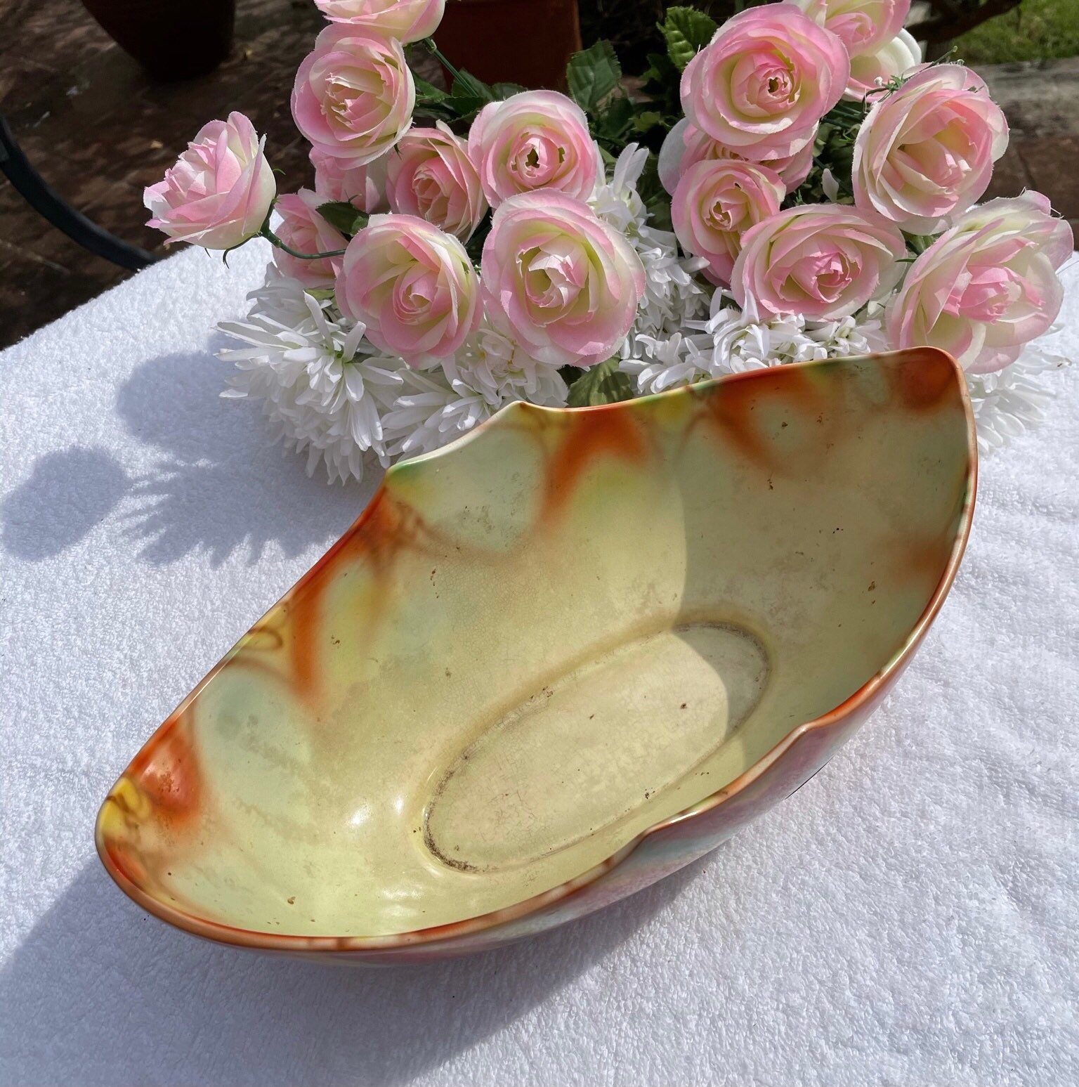 Falcon Ware T Lawrence Boat Shaped Vase/bowl With Original - Etsy UK