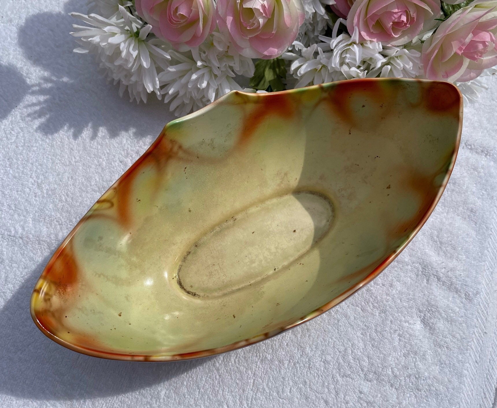 Falcon Ware T Lawrence Boat Shaped Vase/bowl With Original - Etsy UK