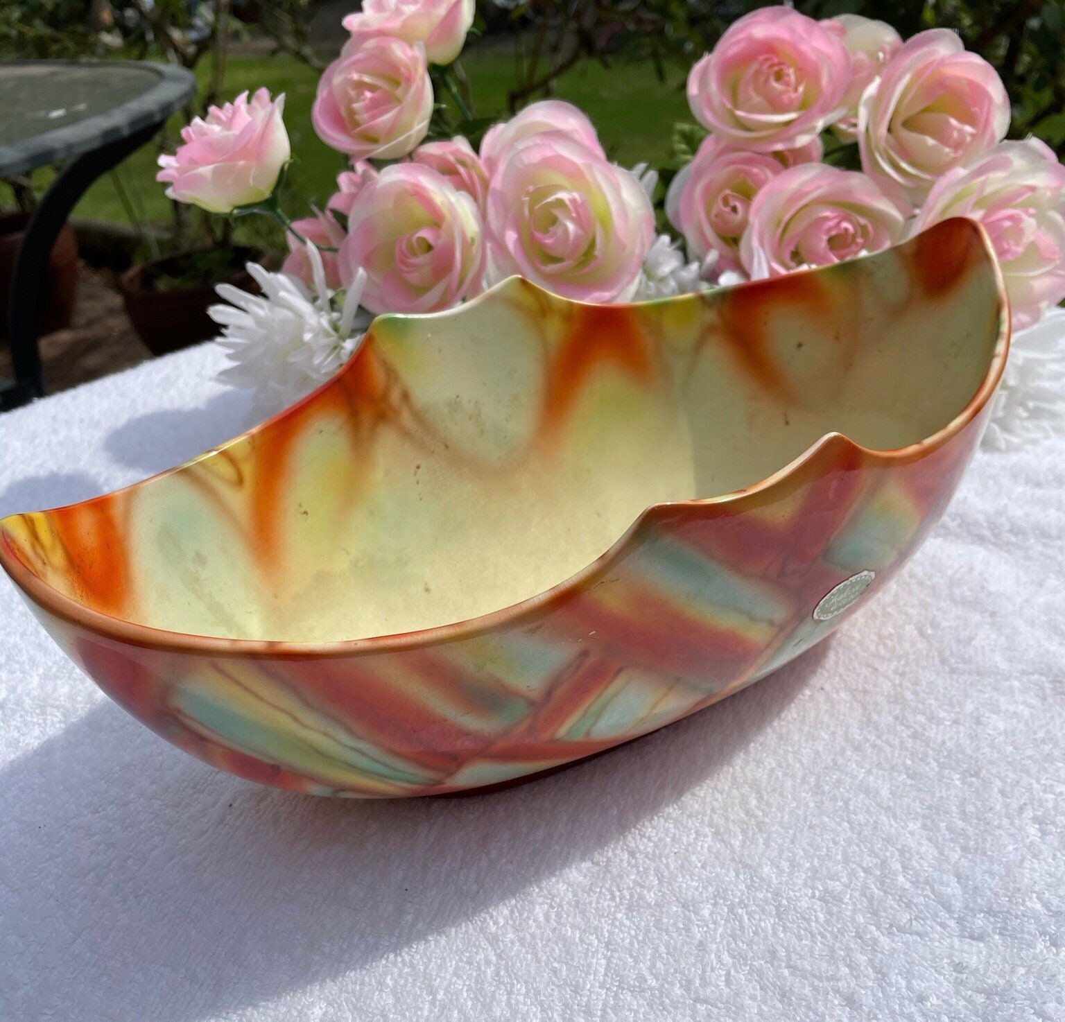 Falcon Ware T Lawrence Boat Shaped Vase/bowl With Original - Etsy UK