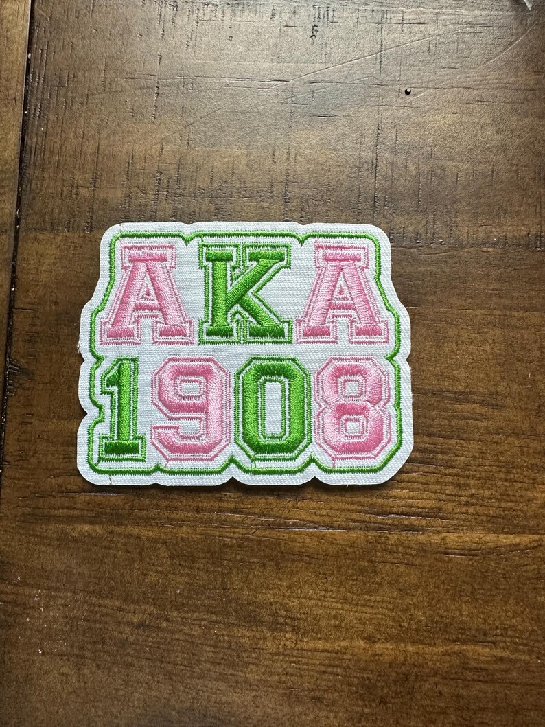 AKA Pink and Green Iron- on Patches - Etsy