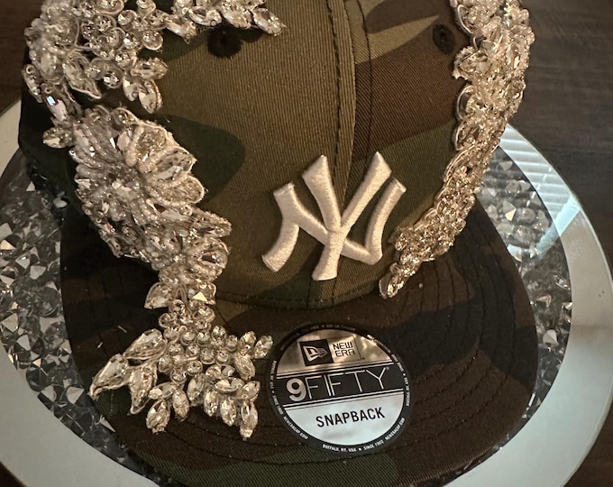 Bling Snapback Cap, New York Yankees - Etsy