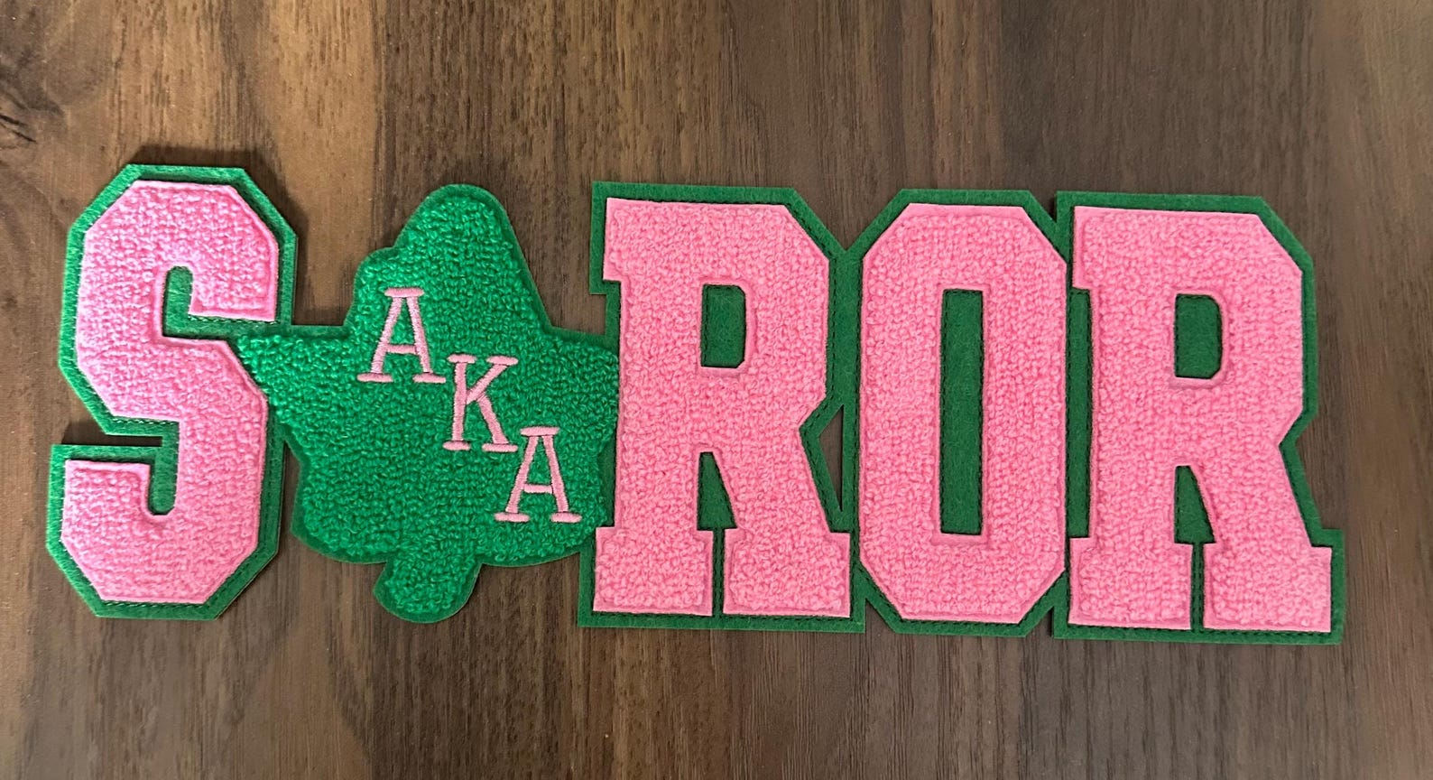 AKA Pink and Green Iron- on Patches - Etsy