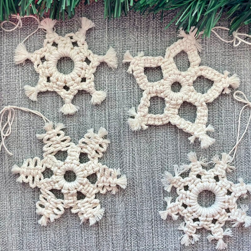 Macrame Snowflake - Etsy