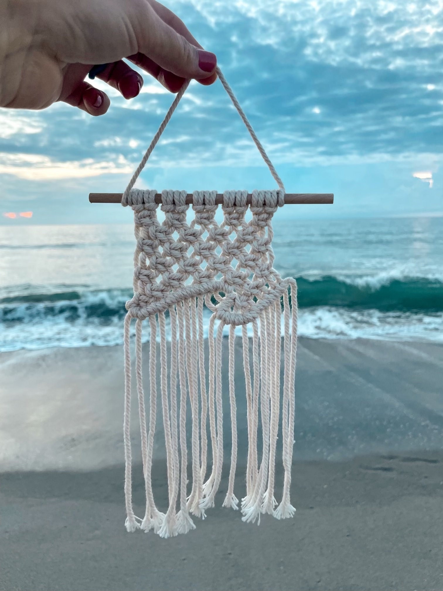 Macrame Wave Wall Hanging | Coastal Home Decor | - Etsy