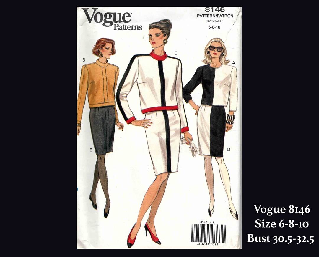 Very Easy Very Vogue 8146 Vintage 1990's Women's Misses Skirt & Top ...