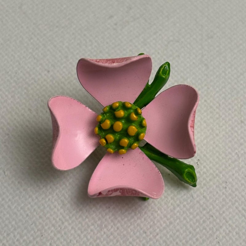Enamel Dogwood Brooch - Etsy