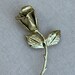 Vintage Mid Century Weeping Gold Finish Gold Tone Rose Floral Brooch ...