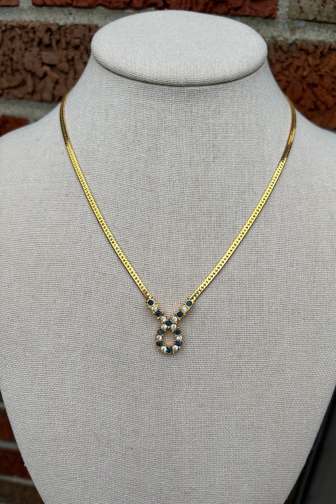 Vintage Avon Gold Tone Flat Serpent Style Chain Necklace With ...