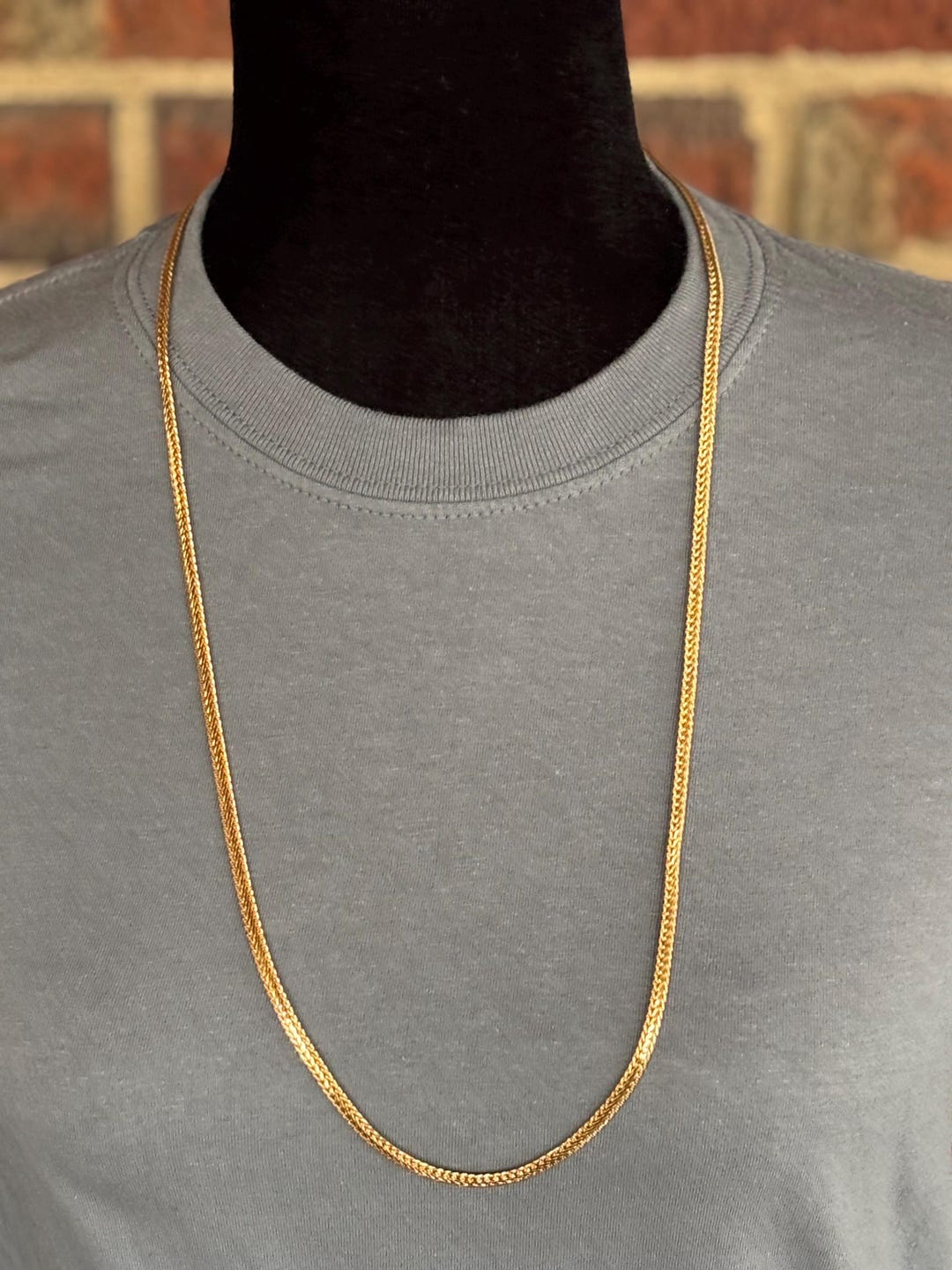 Vintage Monet Signed Gold Tone 4mm Fancy 30” Chain Necklace - See ...