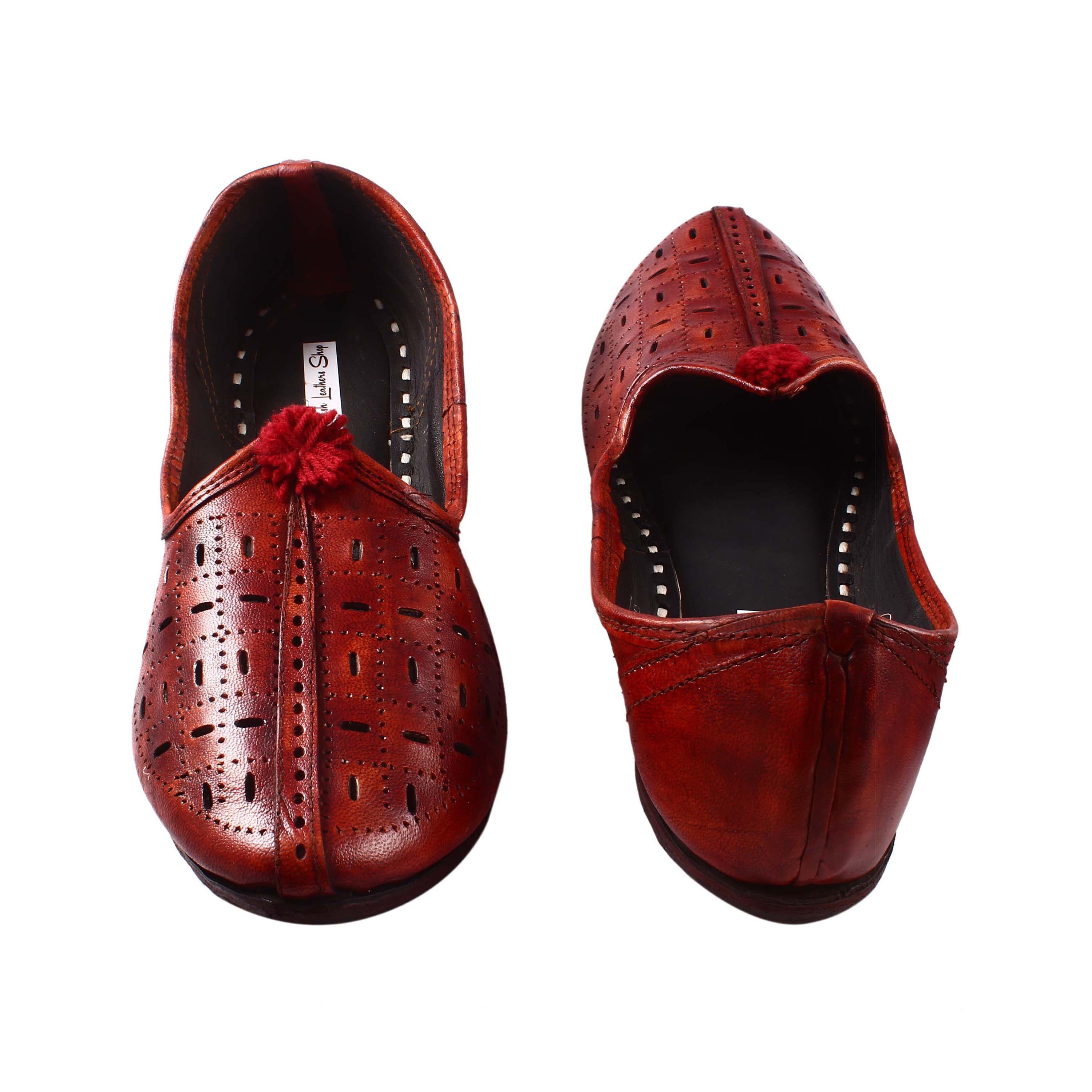 Mens Desi Jutti Handmade Leather Shoes Men's Mojaris Ethnic Shoes Brown ...