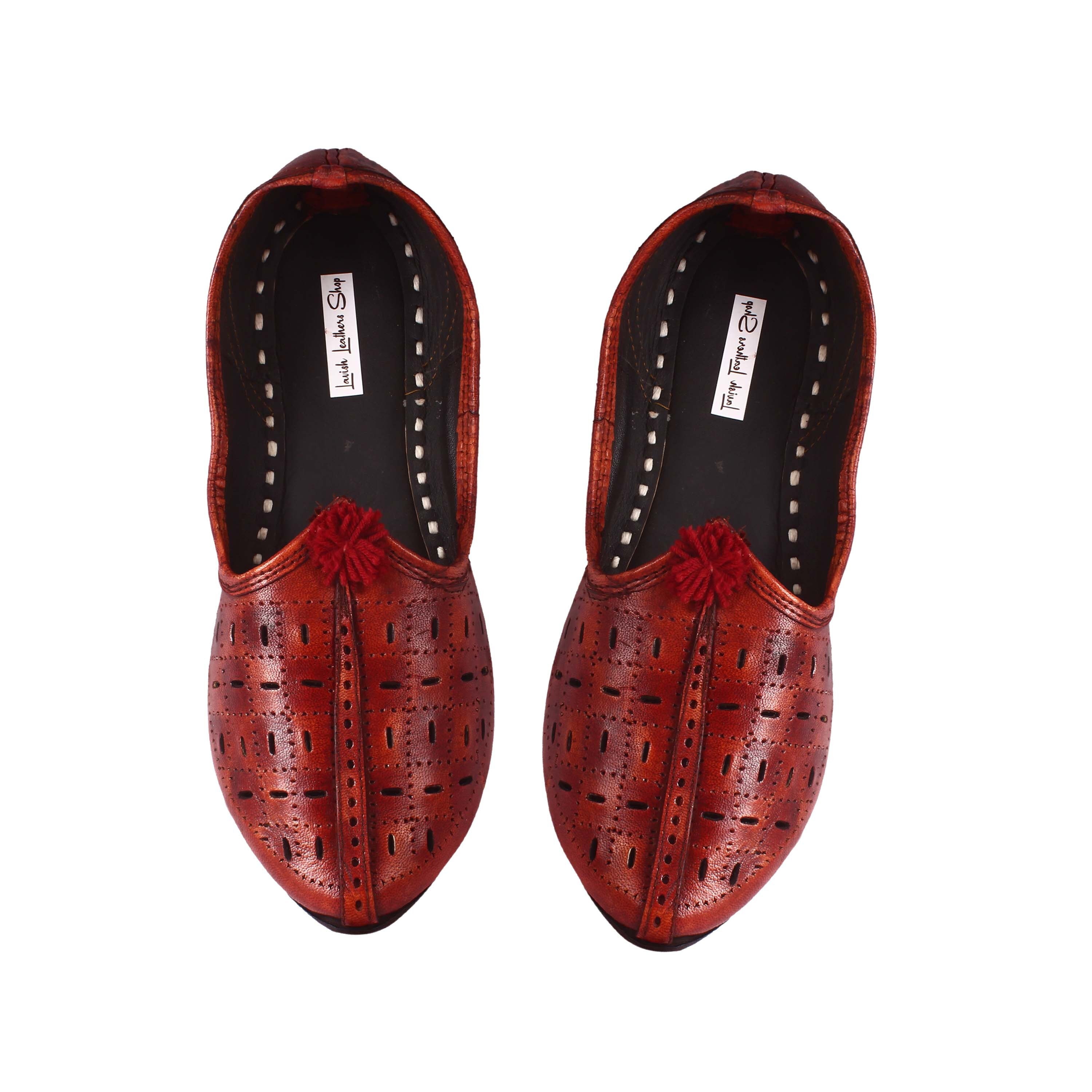 Mens Desi Jutti Handmade Leather Shoes Men's Mojaris Ethnic Shoes Brown ...
