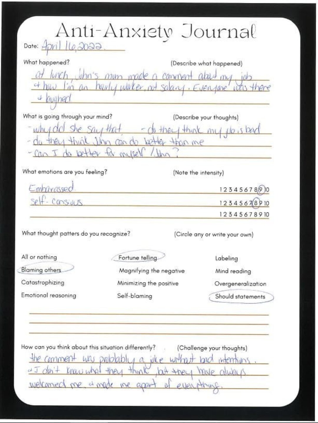 Anxiety Journal I Mental Health Journal I Wellness Journal I - Etsy